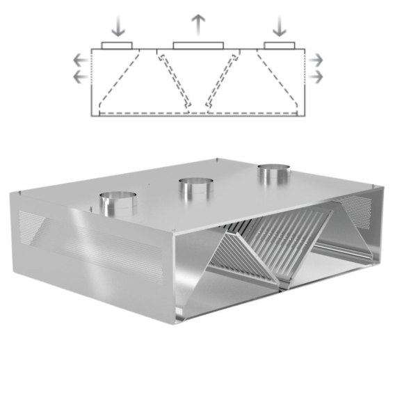 INOXO Inoxo-780-K_140x240 | Okap Gastronomiczny Nierdzewny 140x240 ...